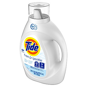 Tide Free & Gentle Liquid Laundry Detergent, 64 Loads, 2.48 L, Tide Laundry Detergent, Clean Laundry Detergent