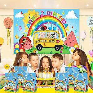 POAKYPA 20 PCS Cartoon Melon Birthday Party Supplies,Kid Party Decorations Gift Bags,Boys and Girls Candy Bags for Birthday Party.
