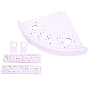 Yosoo Shower Shelf, Bathroom Triangular WallMounted Shower Shelf Corner Bath Storage Holder Organizer Rack