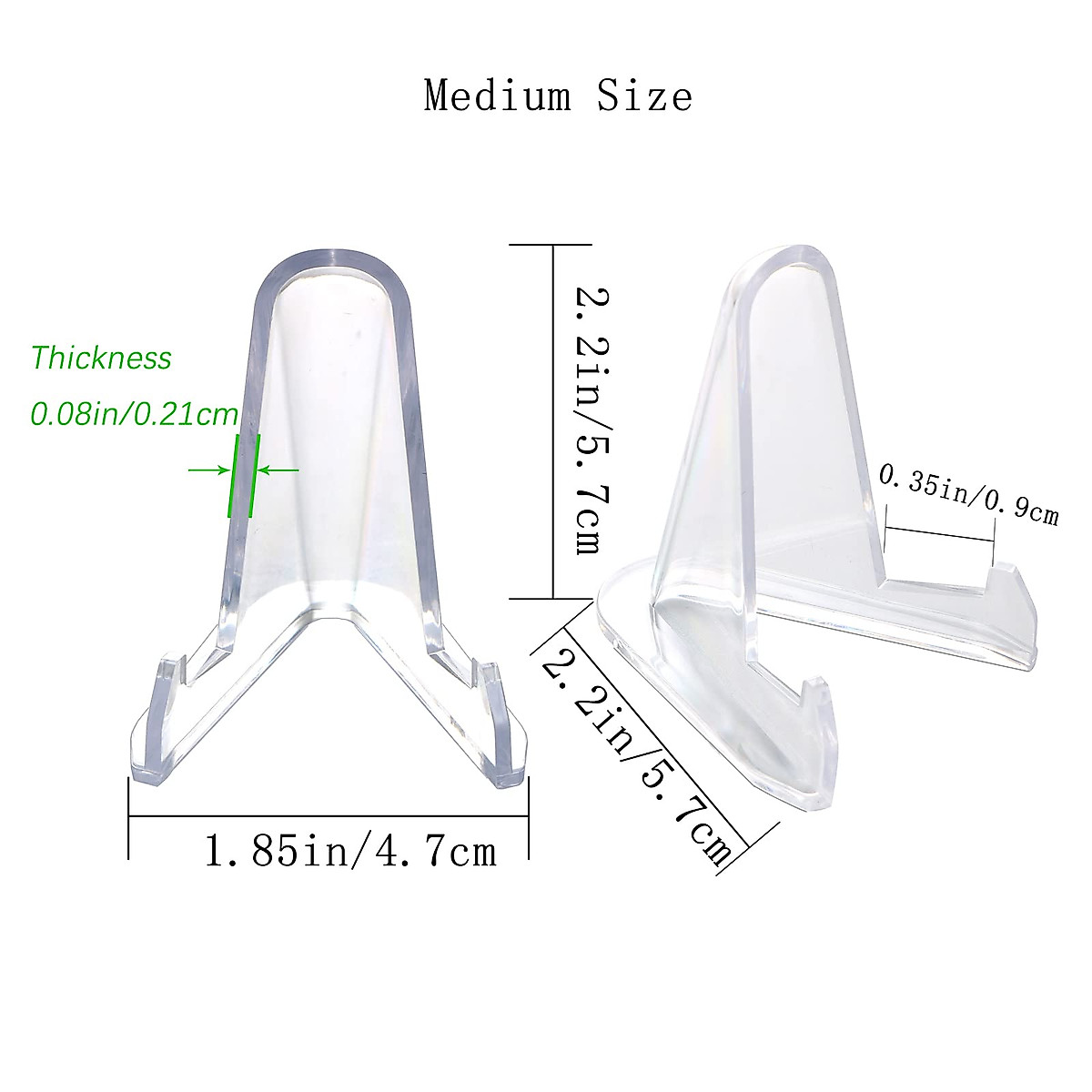 24 Packs(2.3 Inch Thickened edition) Acrylic Card stands, Card Holder Display Stand,Coin Display stand, for Display Magnetic Card Holder,Challenge Medals, Baseball Cards, Sports Cards, Trading Cards