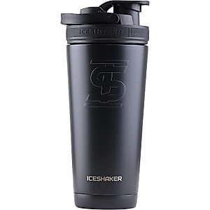 Ice Shaker 26 Oz Shaker Bottle - Customizable, Stainless Steel Water Bottle and Protein Shaker, As Seen on Shark Tank, Reusable Stainless Steel Water Bottle, Gym Water Bottle, Black