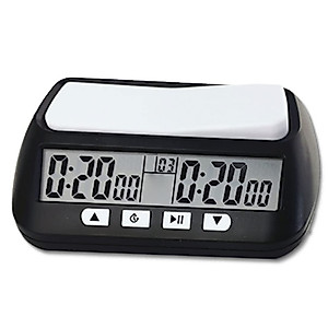 CurcKua 1PC Chess Clock Timer Chess Timer,Chess Clock Timer,Digital Chess Timer Digital Chess Clock Timer Count UP/Down Bonus Delay Portable English Version for Chess Game