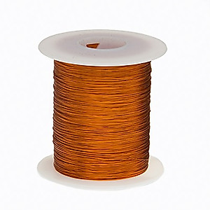 Remington Industries 40S200P.125 Magnet Wire, Enameled Copper Wire Wound, 40 AWG, 2 oz, 4152' Length, 0.0034" Diameter, 200Â Degree C, Natural