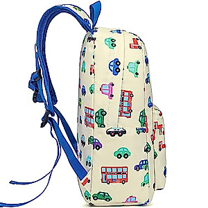 CAMTOP Preschool Backpack for Kids Boys Girls Toddler Backpack Kindergarten School Bookbags(Age 3-8 Year,Car)