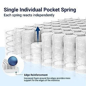 Avenco Mattress in a Box Queen, 12 Inch Medium Firm Hybrid Mattress for Queen Size Bed, Innerspring and Gel Memory Foam Mattress with Edge Support, CertiPUR-US Certified