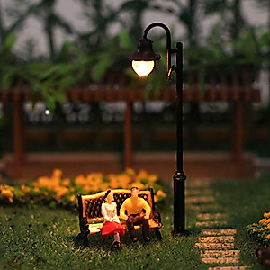 Evemodel ZY35087OB 12pcs Model Train Platform Park Street Seat Bench Chairs Settee 1:87 HO Scale