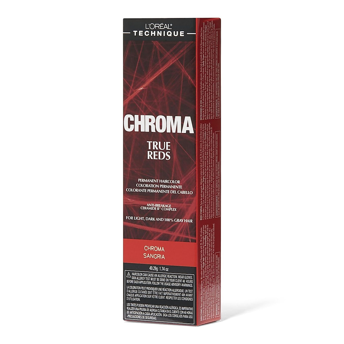 L'Oréal Technique Chroma True Reds Permanent Hair Color | Red Hair Dye | Long-Lasting Hair Color | For Light, Dark, and Gray Hair | Sangria