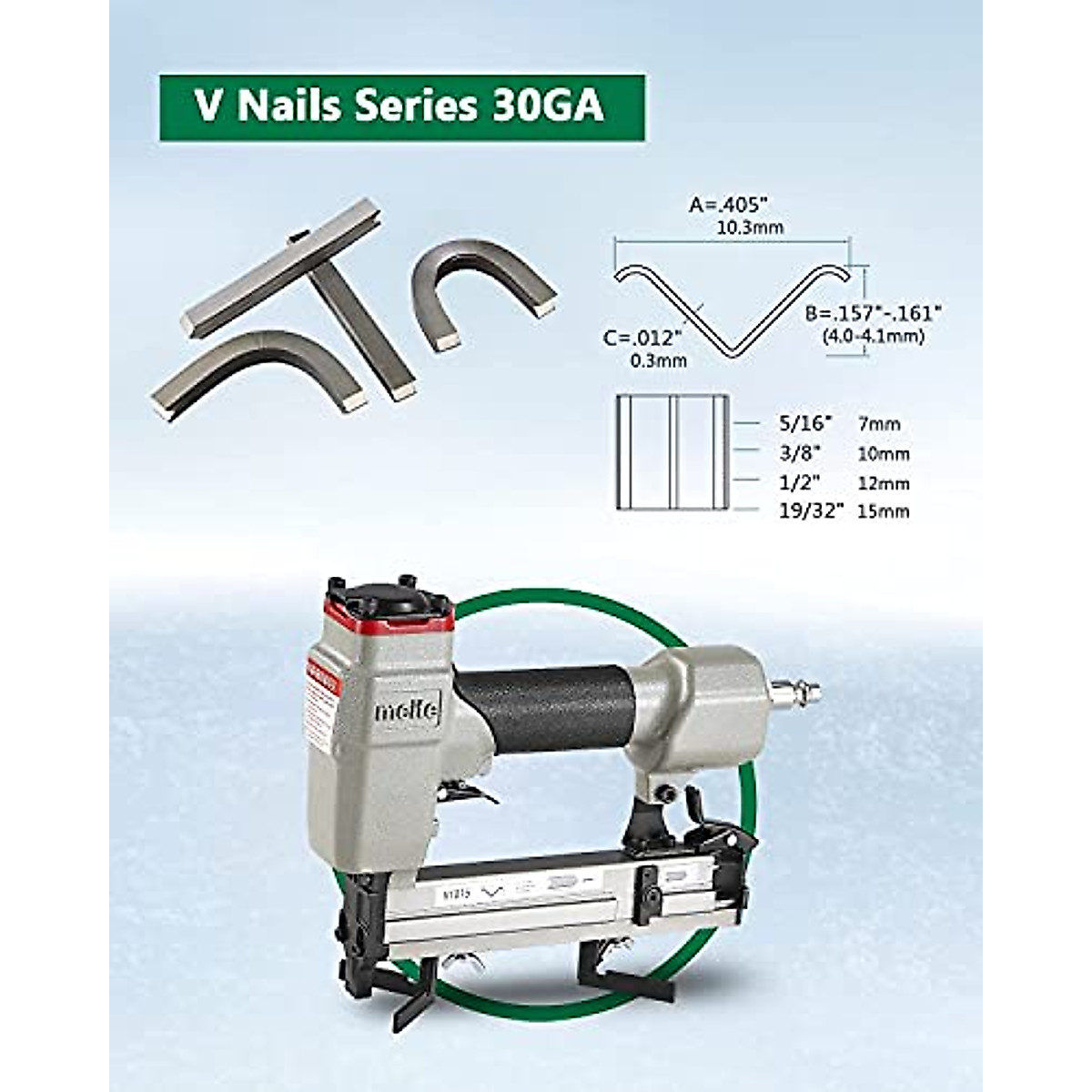 meite V-Nailer Series V1015B Picture Frame Joiner or Picture Frame Nailer (Size 9/32-Inch to 19/32-Inch)