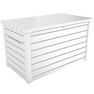 Keter XXL 230 Gallon Deck Storage Box Outdoor Patio Container ~ White