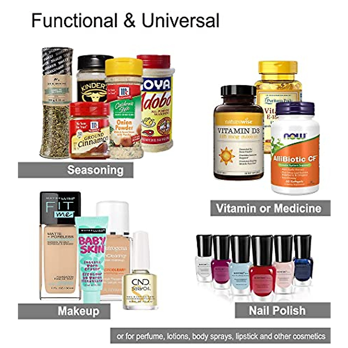 Artibear Expandable Spice Rack Drawer Organizer for 8" to 16" Kitchen Cabinets Drawer Tray, Set of 6