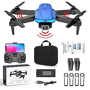 Xecvkr Drone with Dual 4K HD FPV Camera for Kids&Beginner - 2023 Remote Control Drone Gifts for Girls Boys Altitude Hold Headless Mode One Key Start Speed Adjustment 4 Channel Altitude