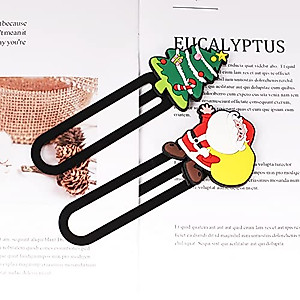 2 Pack Christmas Bookmarks for Kids 3D Non-Slip Santa Claus Bookmark and Page Holder Unique Gift Idea PVC Book Marker and Reading Accessories for Christmas Gift,100th Day of School Gift,Students
