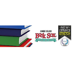 Book Sox Stretchable Book Cover: Jumbo Solid Red. Fits Most Hardcover Textbooks up to 9 x 11. Adhesive-Free, Nylon Fabric School Book Protector. Easy to Put On. Washable & Reusable Jacket.