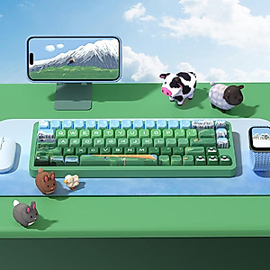 daixiahu Snow Mountain Ranc Theme keycaps 158 Key PBT keycaps MDA Custom keycap Set is Suitable for 61/87/104/108 Cherry MX Switch and Other Mechanical Keyboards (Snow Mountain Ranch)