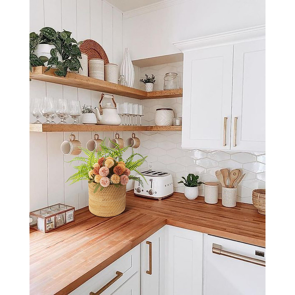 KOLWOVEN Mini Trash Cans, Mini Storage Bin Table, Desk Trash Can Mini, Narrow Trash Can Bathroom, Slim Garbage Can, Small Waste Basket, Desktop Trash Can