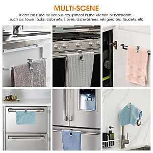 Aieve 4 Pcs Towel Clips, Hand Towel Clips for Kitchen or Bathroom, Towel Clips for Oven Handle, Dishwasher, Stove