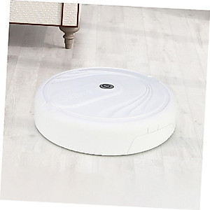 HOMSFOU 1 Set Sweeping Robot Floor Mopping Robot Toy Robotic Cleaner Vaccum for Kids Mop Vacuum Robot Toy Kid Housekeeping Toy Mini Hair Toddler Abs Plastic Household Game Supplies White