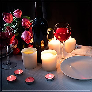 200 Pcs Tea Lights Candles Smokeless Tealight Candles Mini Tealight Candles Dripless Candles Bulk for Dinner Party Home Decoration Wedding Centerpiece Birthday Valentine's Day (Pink)