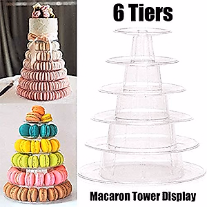 Candora 6-Layer Macaron Display Stand Cake Stand Macaron Tower Wedding Display Stand(2 Sets)