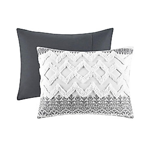Gracie Mills Robbins Chenille Tufted 3-Piece Cotton Duvet Cover Set