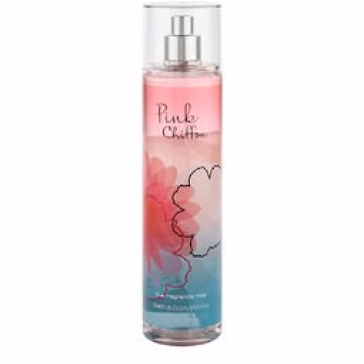 Bath and Body Works Pink Chiffon Fine Fragrance Mist 8 Ounce Tall Rounded Bottle