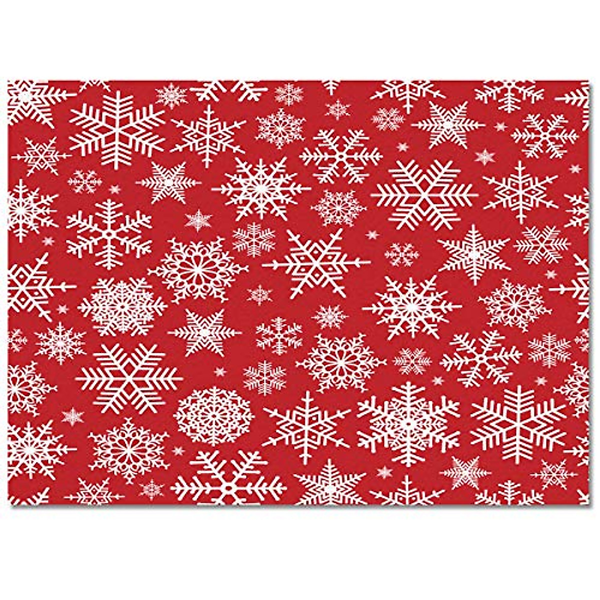 Indoor Area Rug - Welcome Mat Living Room Area Rugs Washable Non-Slip Floor Carpet for Bedroom Farmhouse Dorm (Christmas Winter Snowflake, 5'x8')