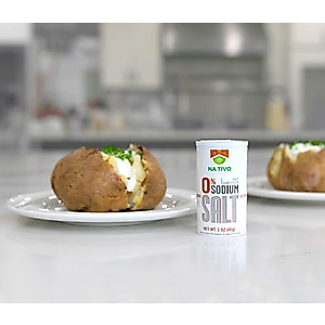 0% Sodium Salt Substitute - NaTivo Wellness - Salt Alternative - Gluten Free - Low in Calories - Reduce your daily Sodium intake - With Natural food products - Keto friendly - Non-GMO - 4 x 3oz