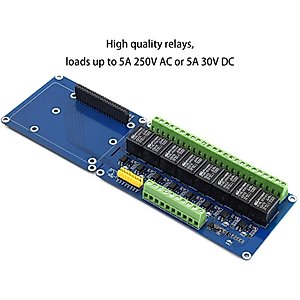 8 Channel Relay Module Board for Raspberry Pi 4B/3B+/3B/2B/A+/B+/Zero,Jetson Nano 8-CH Relays Loads up to 5A 250V AC or 5A 30V DC