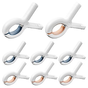 Jeffdad 8Pcs Beach Towel Clips, Large Bath Towel Clips Heavy-Duty Plastic Clothes Pins Quilt Drying Clips, for Clothes, Bed Linen, Bath Towel, Beach Towel to Dry on Clothesline and Hanging Rack