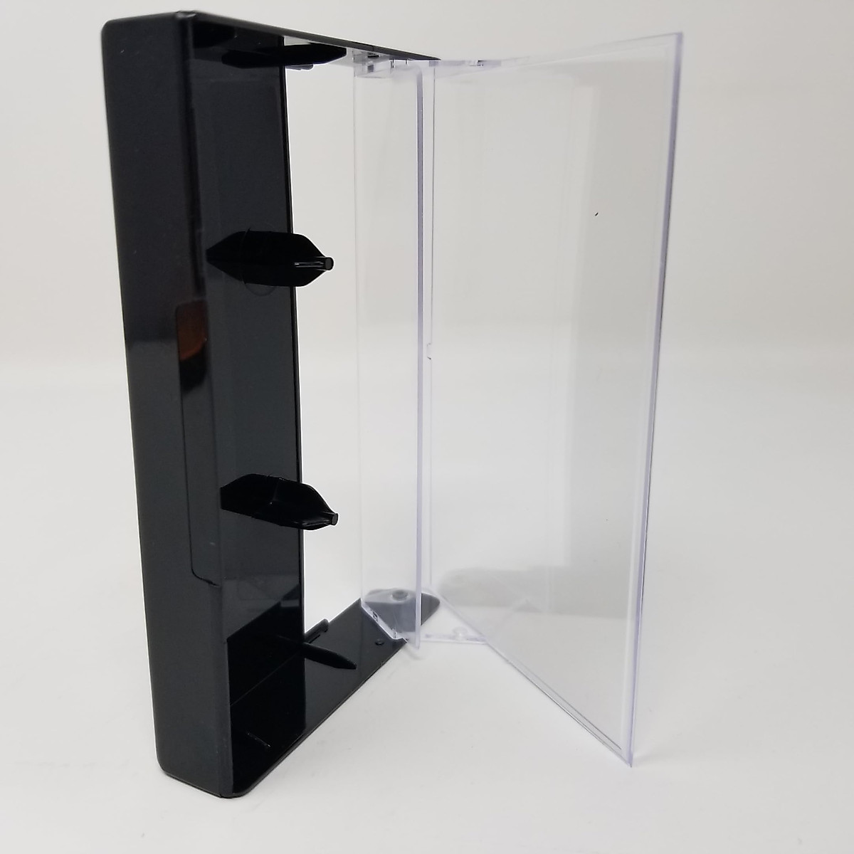 Sleevie Wonder Cassette Tape Cases Pack of 5 - Clear Front + Black Solid Back - Hard Plastic Storage (+1 free dj sticker)