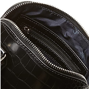 Steve Madden womens Steve Madden HOPEC Croco Crossbody, Black, One Size US
