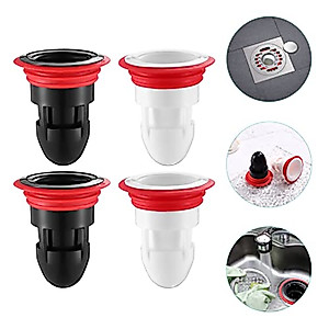 MAGICLULU 4pcs Shower Floor Drain Backflow Preventer One Way Drain Valve Sewer Core Odor- Resistant Floor Plugs for Home Kitchen Bathroom