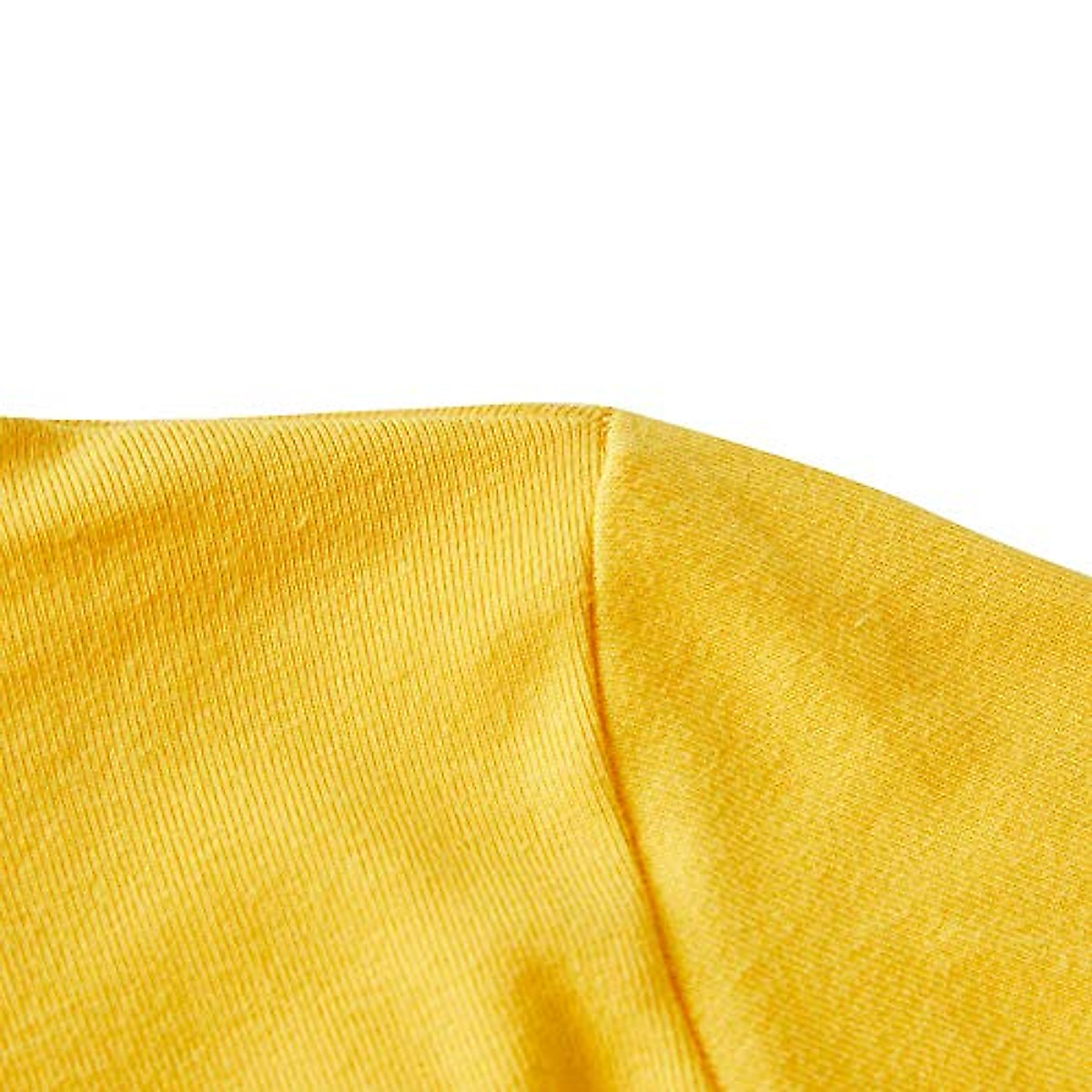 Spring&Gege Little & Big Boys Girls Long Sleeve Mock Turtleneck T-Shirt Cotton Base Layer Tops, Yellow, Size 9-10 Years