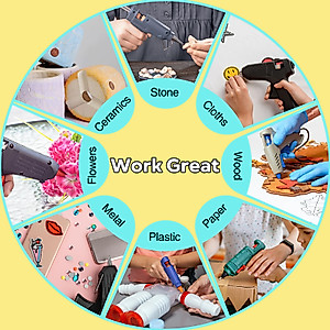 Hot Glue Sticks 4" Long x .27" Dia 200 Pack Mini Glue Sticks for Glue Gun Multipurpose Hot Glue Gun Sticks for Kids Adults DIY Art Craft Gluing Sealing Repairing Festival Decoration