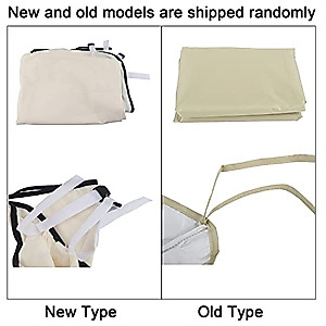 TOPINCN Swing Seat Cushion Cover, Outdoor Swing Cushion Cover Patio Swing Cushion Replacement for Courtyard Garden Swing Chair Protection Cover(Beige)