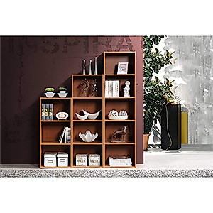 Hodedah 4-Shelf Bookcase in Cherry