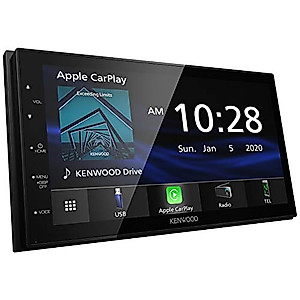 Kenwood DMX47S 6.8" Capacitive Touch Screen Digital Multimedia Receiver with Apple CarPlay & Android Auto (Does not Play CDs)