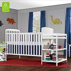 Dream On Me Anna 4-In-1 Full-Size Crib And Changing Table Combo In White