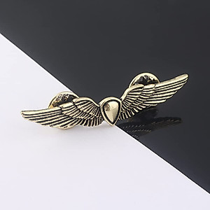 TLOU Ellie Enamel Brooch Pins - Joel Backpack Spaceship Rocket Cosplay Badge Brooches - TV Stuff Gifts For Women and Men Fans 2Pcs (Angel Wings and Spaceship Pins)