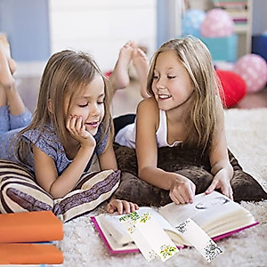 30 PCS Blank Bookmarks with Different Flower Printing for Book Lovers Women Adult Craft Kraft Rectangle Card with “Write Poetry for You” Exquisite Blank DIY Cards Flowers Cards 1.88 x 5.51 inches