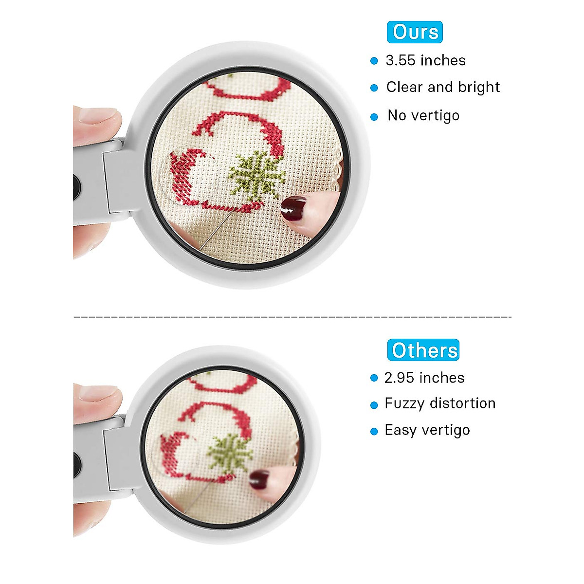 Magnifying Glass with Lights,Adjustable Standing Base,Portable Handheld,[3.5X+10X] Dual Magnification Lens,Magnifier Glass for Reading Jewelry Craft and Computer Repair