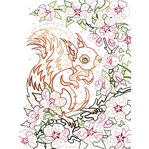 Ravensburger CreArt Spring Squirrel Paint by Numbers Kit for Kids - Painting Arts and Crafts for Ages 9 and Up