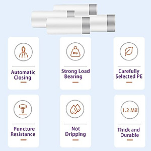 Displayforever Code R Trash Bags Compatible with Code R Custom Fit Drawstring Trash Bags | 200 Count 2.6 Gallon / 10 Liter 1.2 Mil | White Heavy Duty Drawstring Garbage Liners