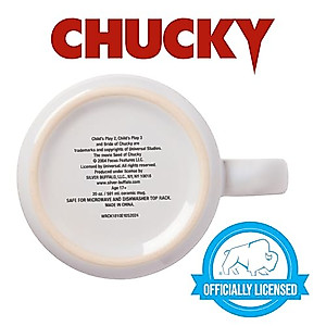 Silver Buffalo Chucky Horror Ceramic Camper Mug, 20 Ounces