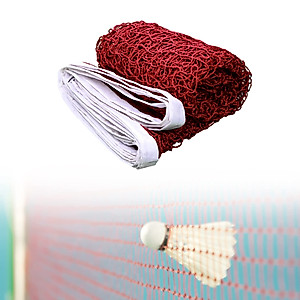 BORDSTRACT Badminton Net, 21.3 x 1.6 Ft Polypropylene Replacement Badminton Net, Professional Regulation Net for Volleyball, Badminton, Pickleball, School, Yard, Training, Entertainment(Date Red)