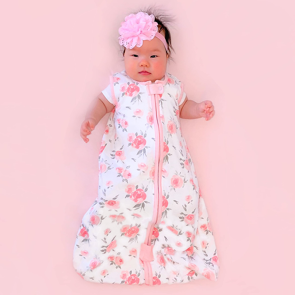 Mama Cheetah Baby Sleep Sack 0.5 TOG, Organic Cotton Baby Wearable Blanket with Two-Way Zipper, Swaddle Transition Baby Sleeping Bag for Newborn Infant Toddler Boy Girl, 0-3 Months