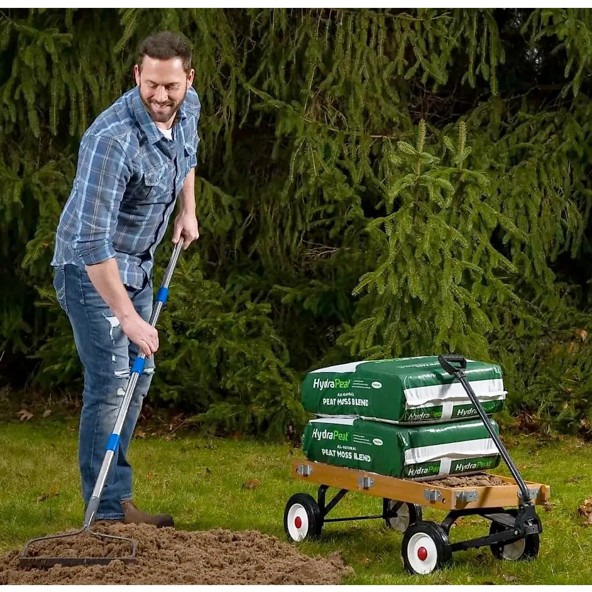 HydraPeat Peat Moss (Large) - 2.75 Cu Ft of All-Natural Reduced Peat Blend Soil Media - 1.1 Compressed Pack Size