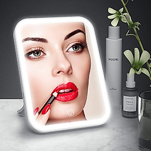 FQYYDD Illuminated Makeup Mirror Led Make-Up Mirror Lighting Adjusts The Light Touch Screen