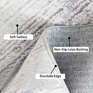 Modern Abstract Black and White Zebra Pattern Carpet, Simple Irregular Geometric Striped Art Home Decoration Carpet, Non-Slip Easy to Clean Carpet for Living Room Bedroom Office-4ft x 6ft