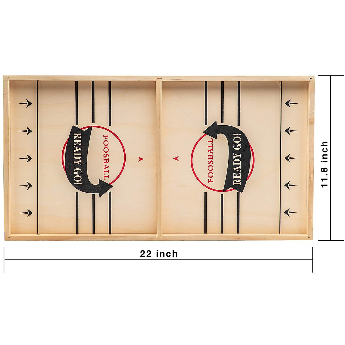 PUBGAMER Fast Puck Game, Sling Games Fast Puck Table Game Paced Puck Winner Wood Board Sport Toys (Large Size Suitable for Family & Friends), Come with Spare Piece and Spring Rope